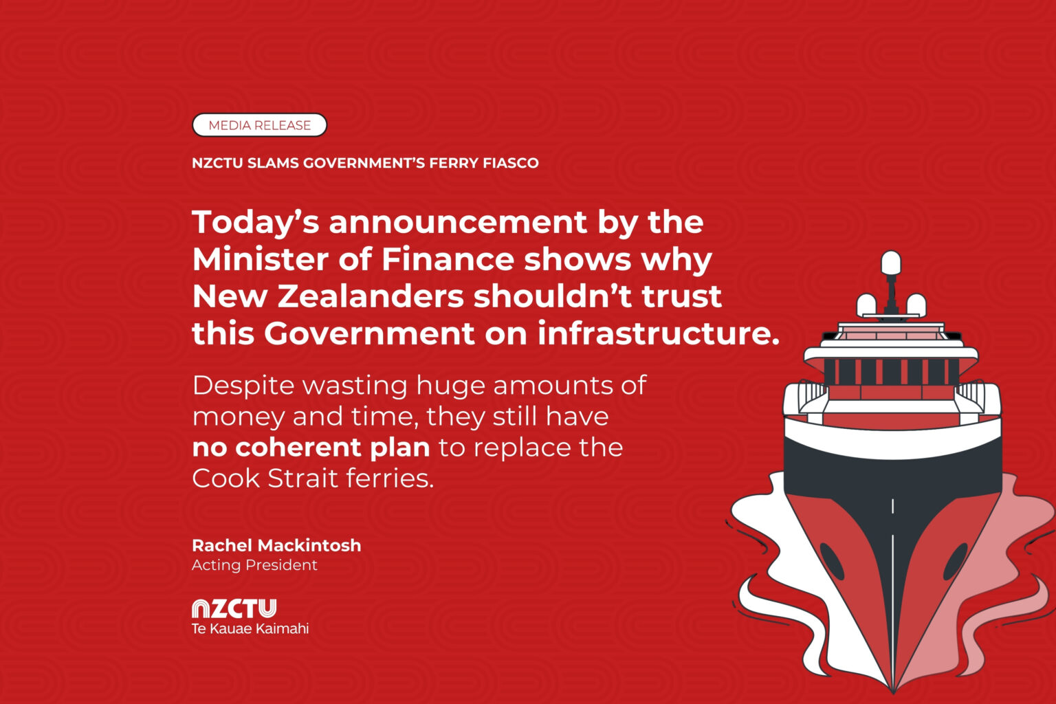 NZCTU slams Government’s ferry fiasco - NZCTU