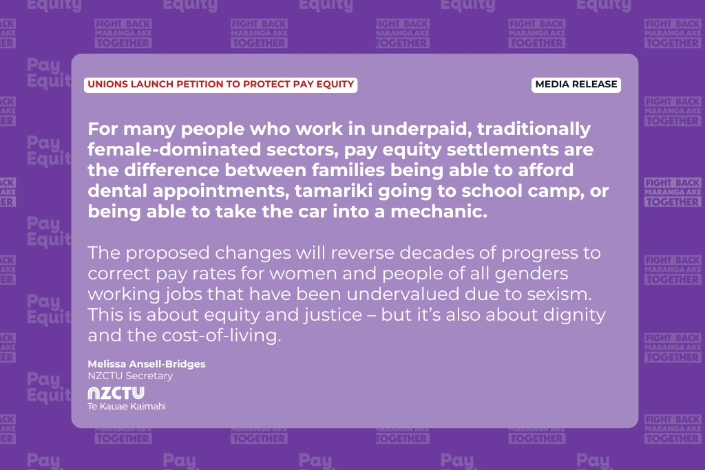 Unions launch petition to protect pay equity - NZCTU