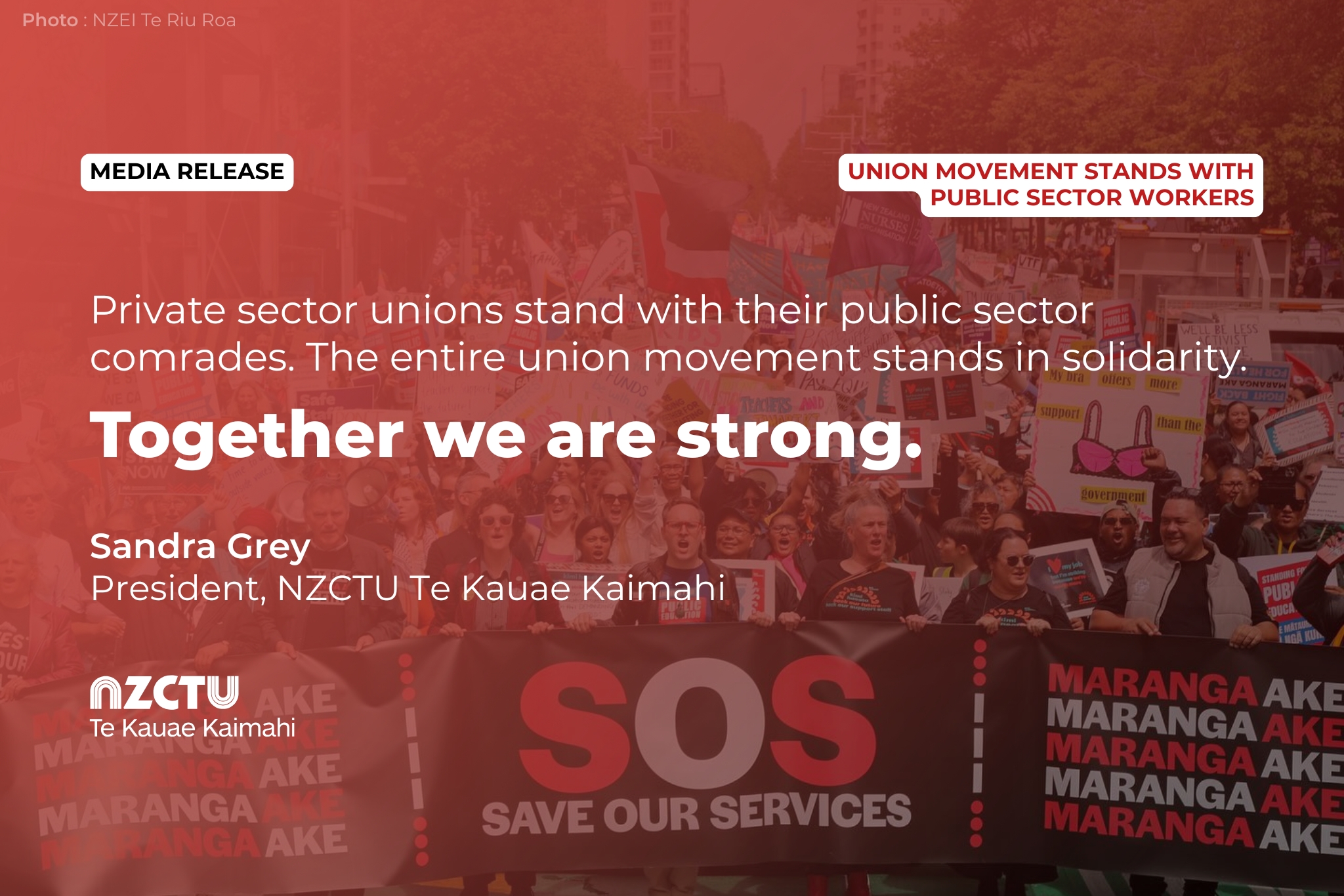 Union movement stands with public sector workers NZCTU